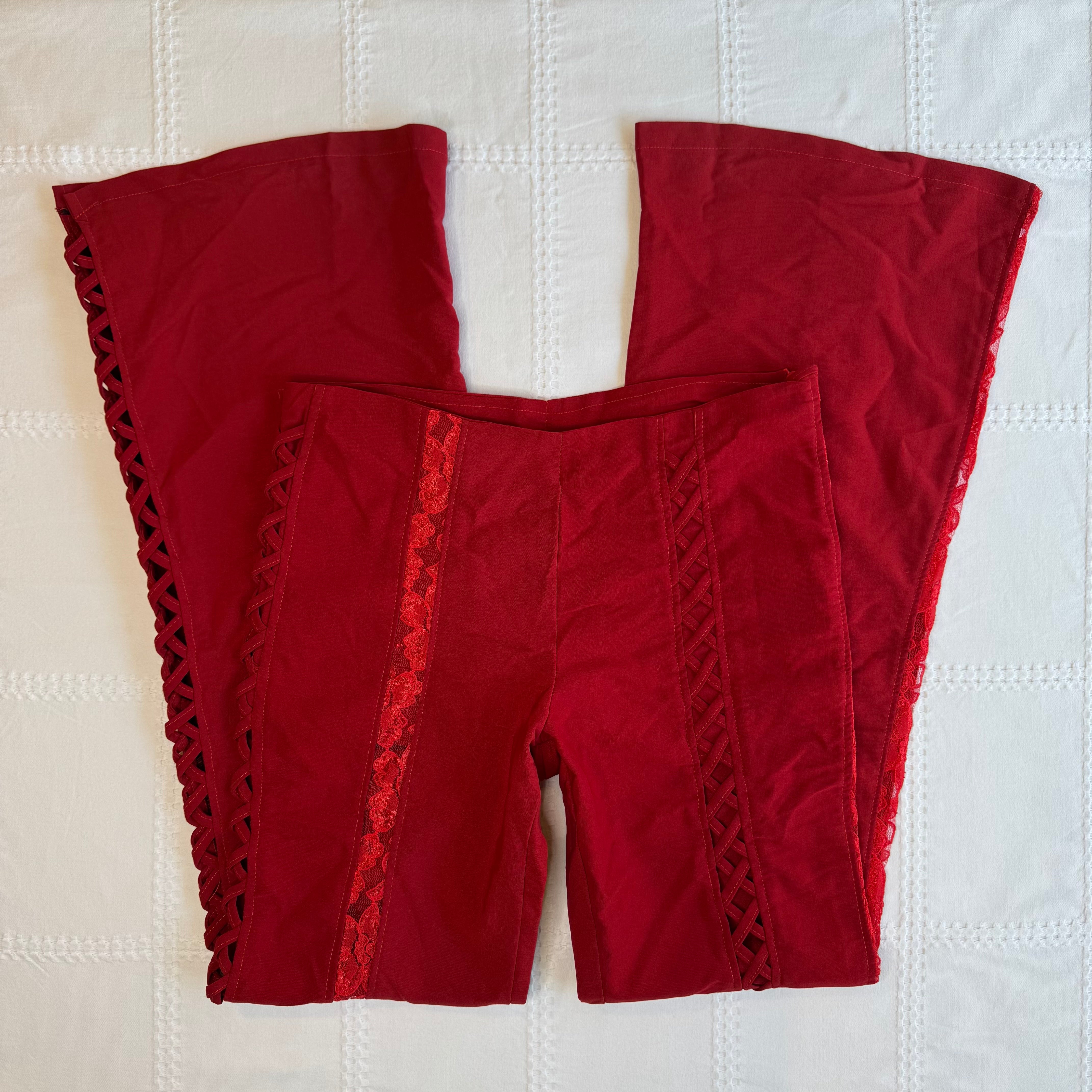 Red Flare Pants – thriftwmillie